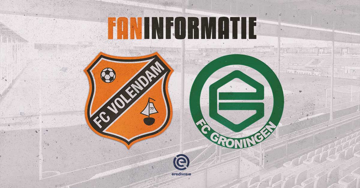 Faninformatie: Alles over je wedstrijdbezoek aan FC Volendam - FC Groningen