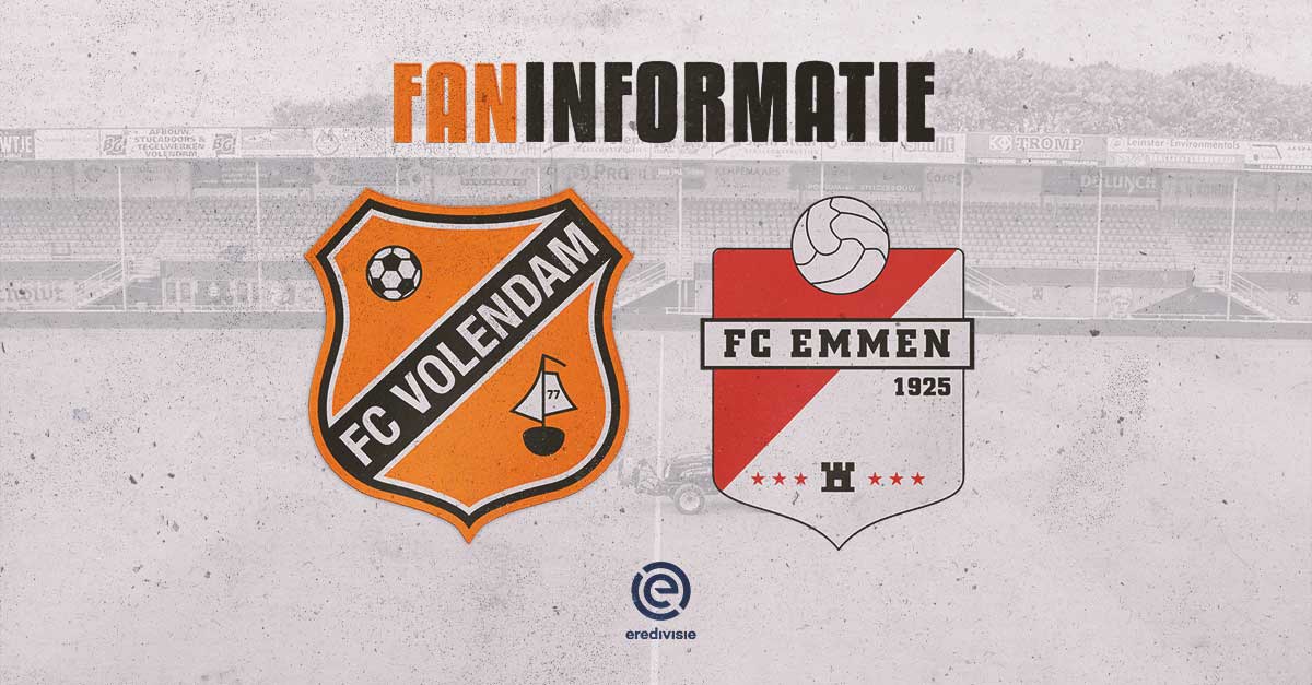 Faninformatie: Alles over je bezoek aan FC Volendam - FC Emmen