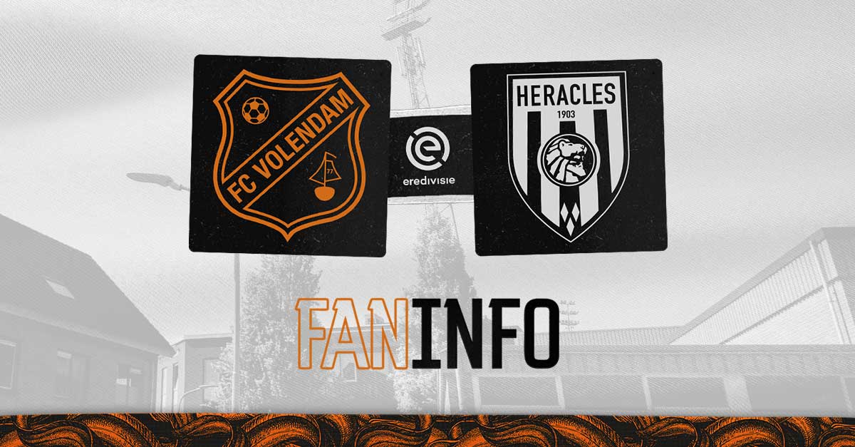 Faninformatie: Alles over jouw bezoek aan FC Volendam - Heracles Almelo