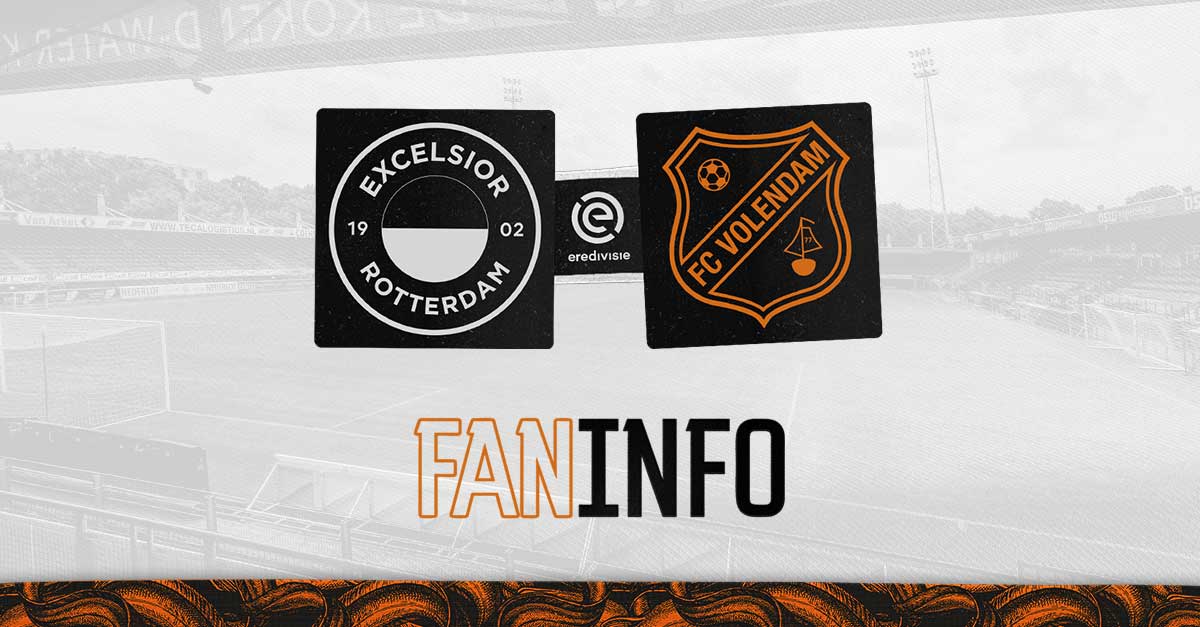 Faninformatie: Excelsior - FC Volendam uitverkocht