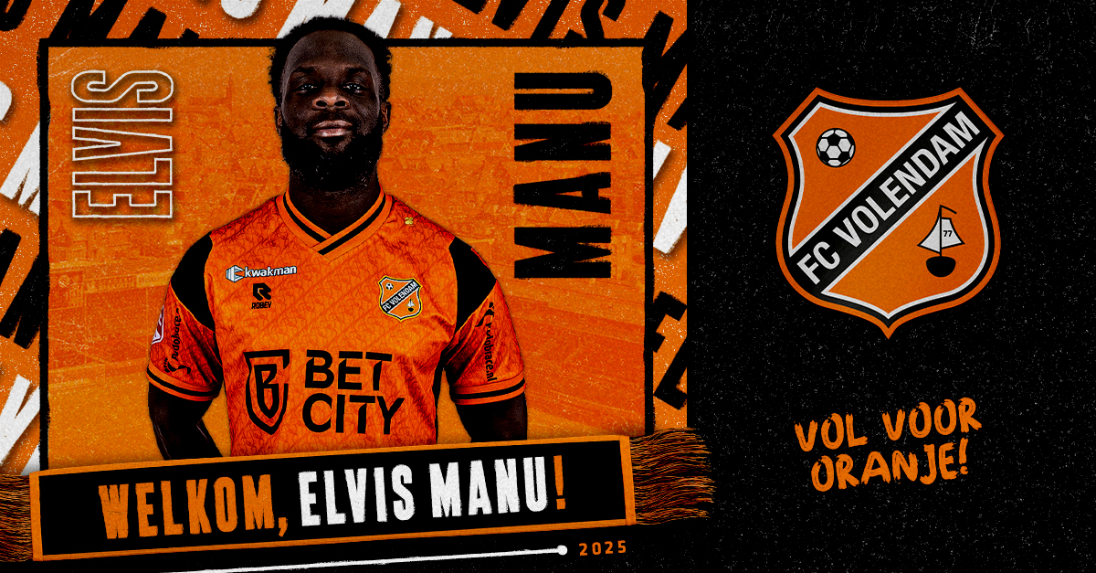 FC Volendam voegt Elvis Manu transfervrij toe aan de selectie