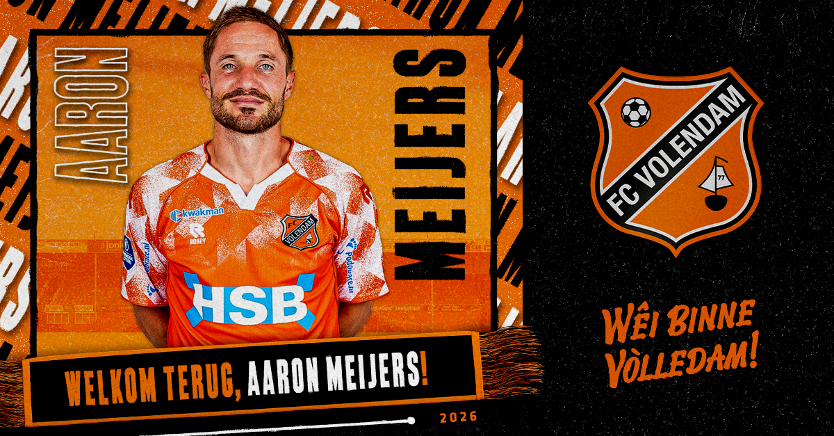 FC Volendam haalt Aaron Meijers terug naar het Kras Stadion