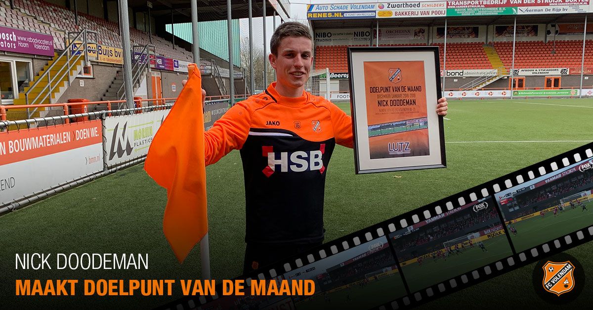 Nick Doodeman maakte Doelpunt van de Maand